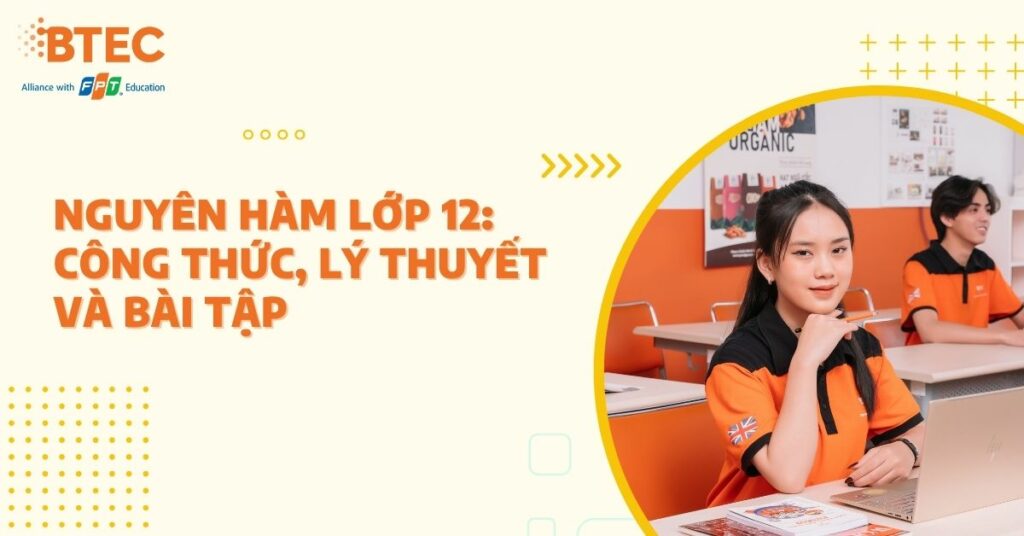 Nguyên hàm lớp 12: Công thức, lý thuyết và bài tập