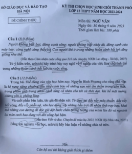30 Đề thi hsg văn 12 mới nhất 2024